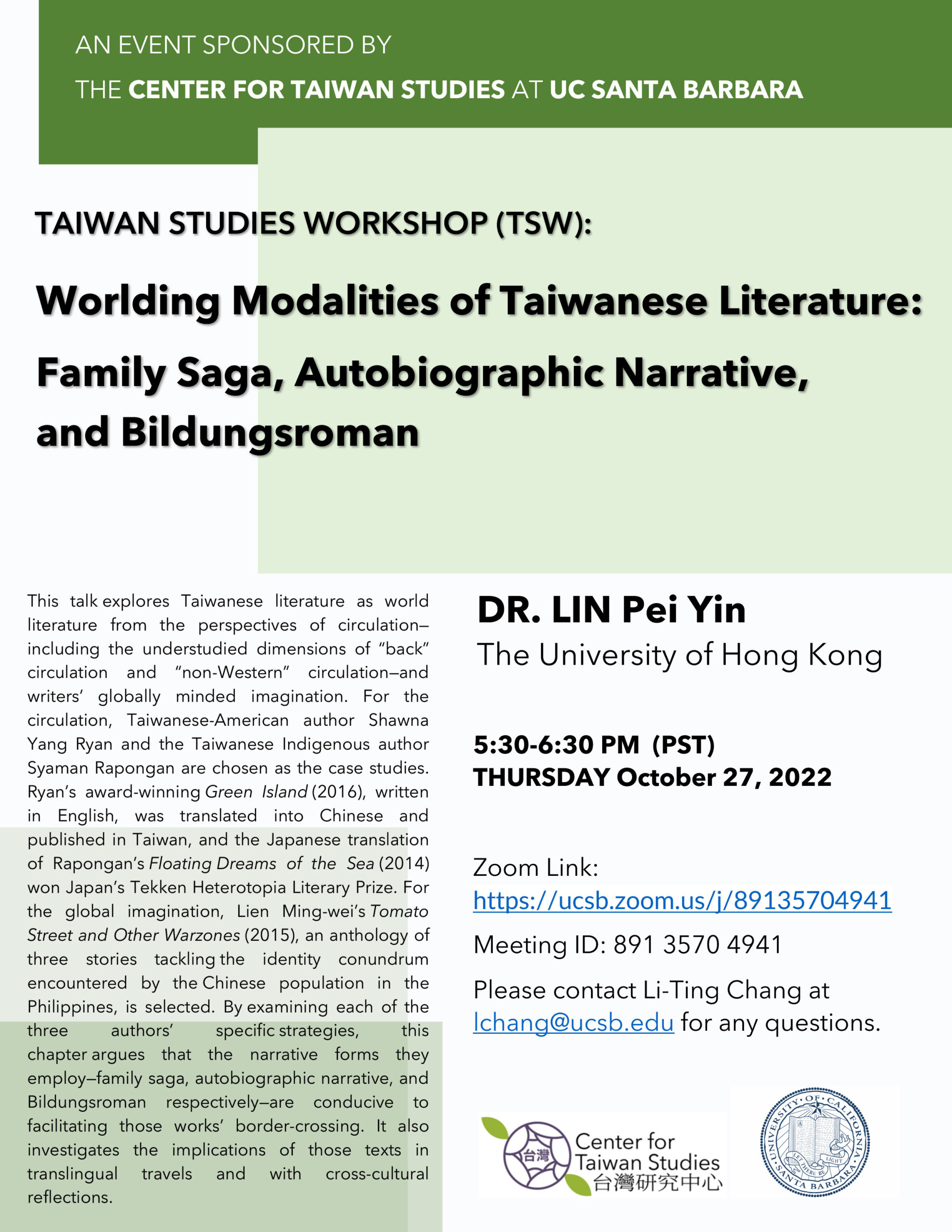 Worlding Modalities of Taiwanese Literature: Family Saga ...